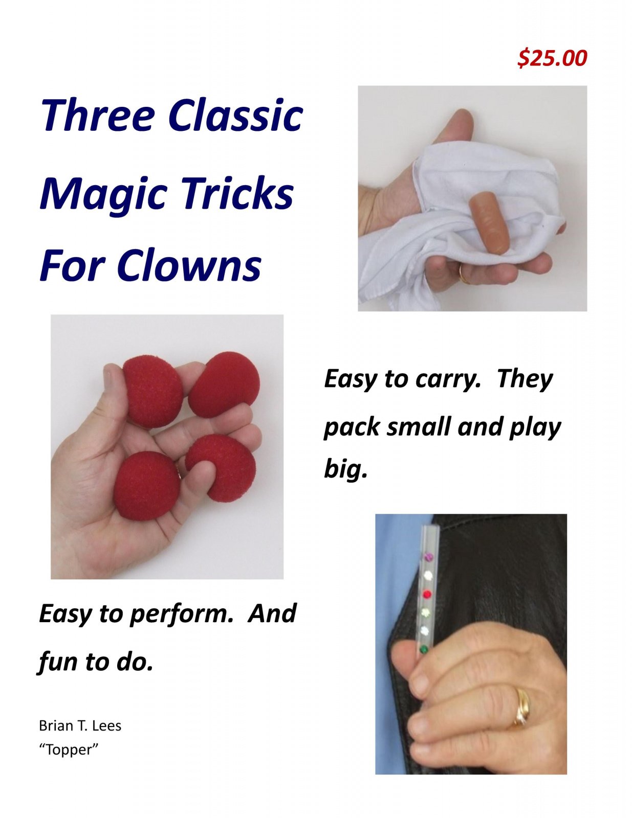Three Classic Magic Tricks for Clowns by Brian T. Lees : Lybrary.com