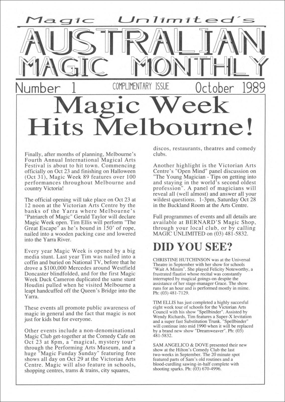 Australian Magic Monthly by Tim Ellis : Lybrary.com