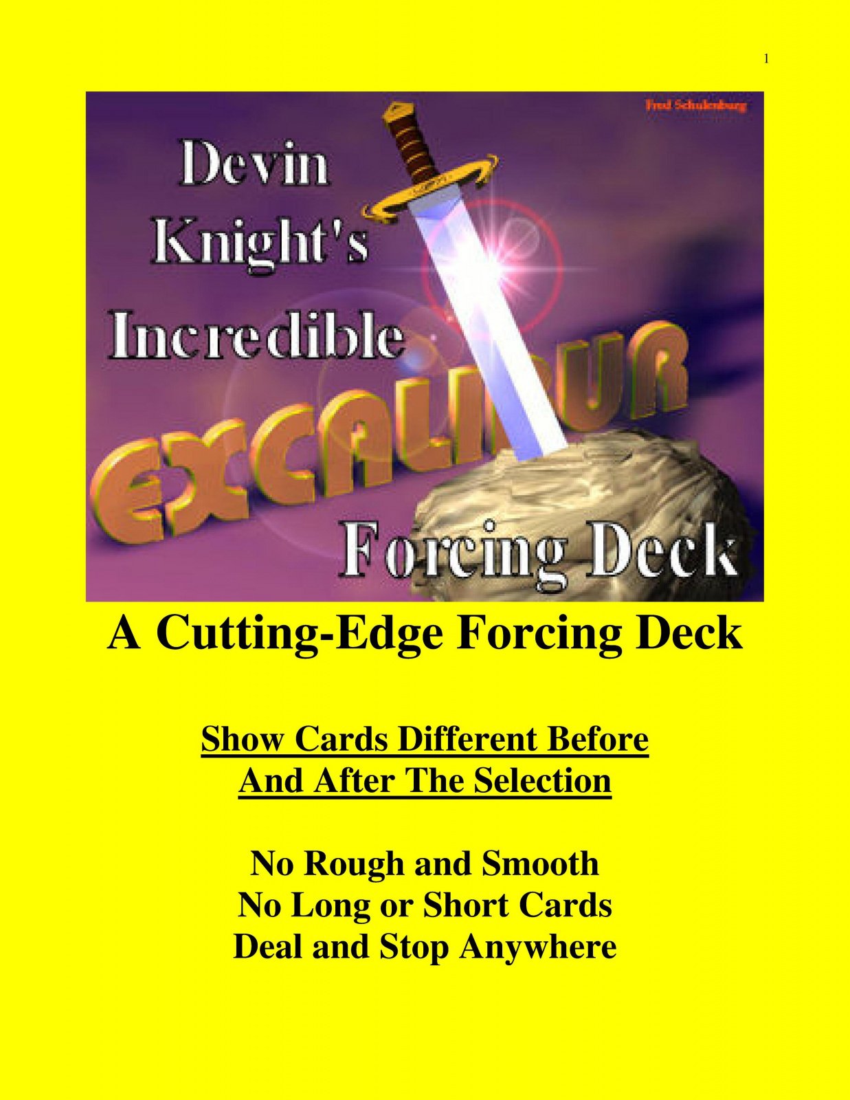 Excalibur Forcing Deck by Devin Knight : Lybrary.com