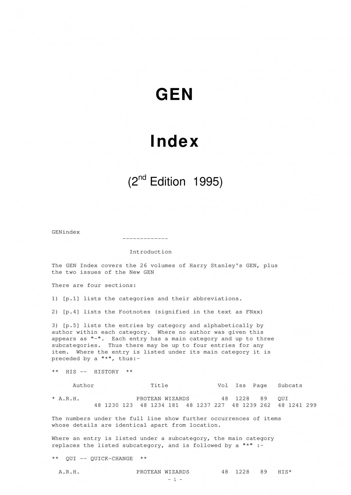 The Gen Index by Michael Colley : Lybrary.com