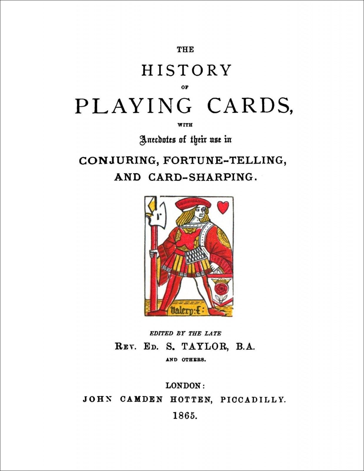 The History of Playing Cards by Ed. S. Taylor : Lybrary.com