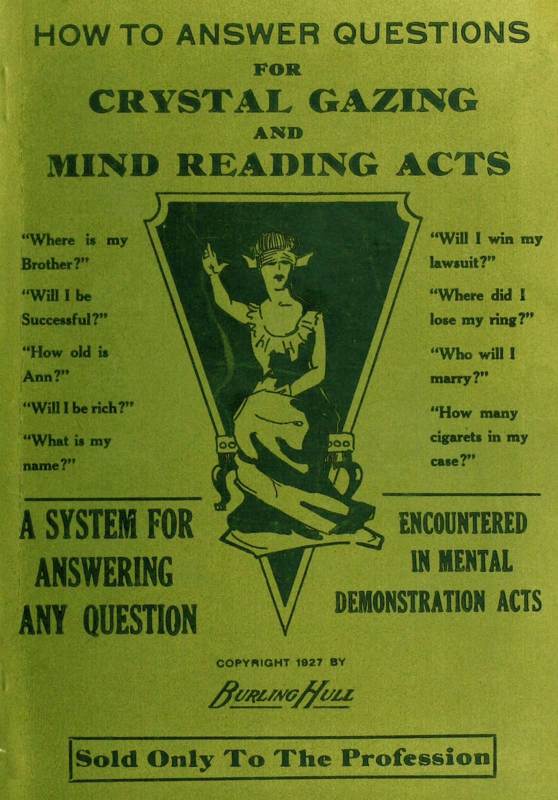 How to Answer Questions for Crystal Gazing and Mind Reading Acts by ...