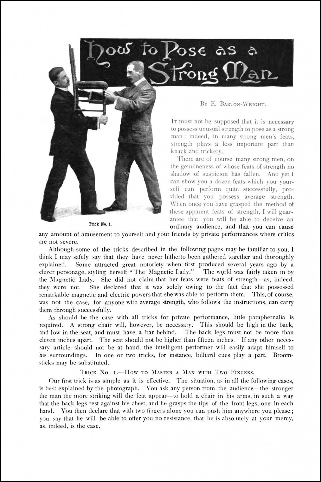 How to Pose as a Strong Man by Edward Barton-Wright : Lybrary.com