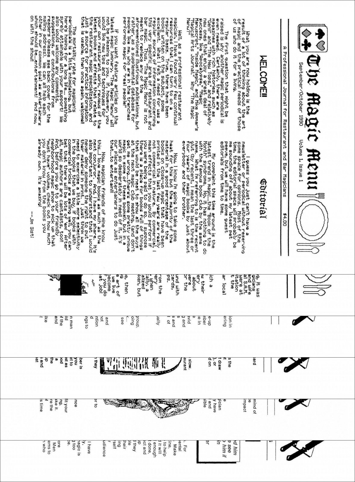 Magic Menu volume 1 (Sep 1990 - Aug 1991) by Jim Sisti : Lybrary.com