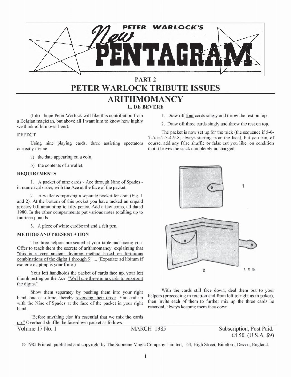 New Pentagram Magazine Volume 17 (March 1985 - February 1986) by Peter ...