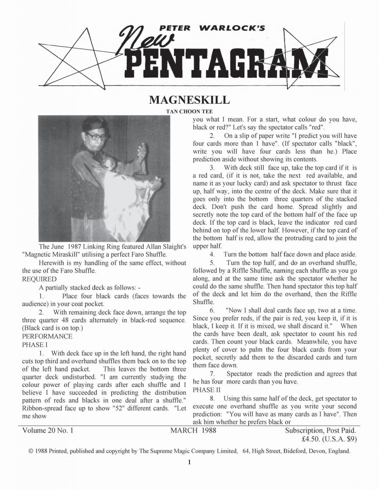 New Pentagram Magazine Volume 20 (March 1988 - February 1989) by Peter ...