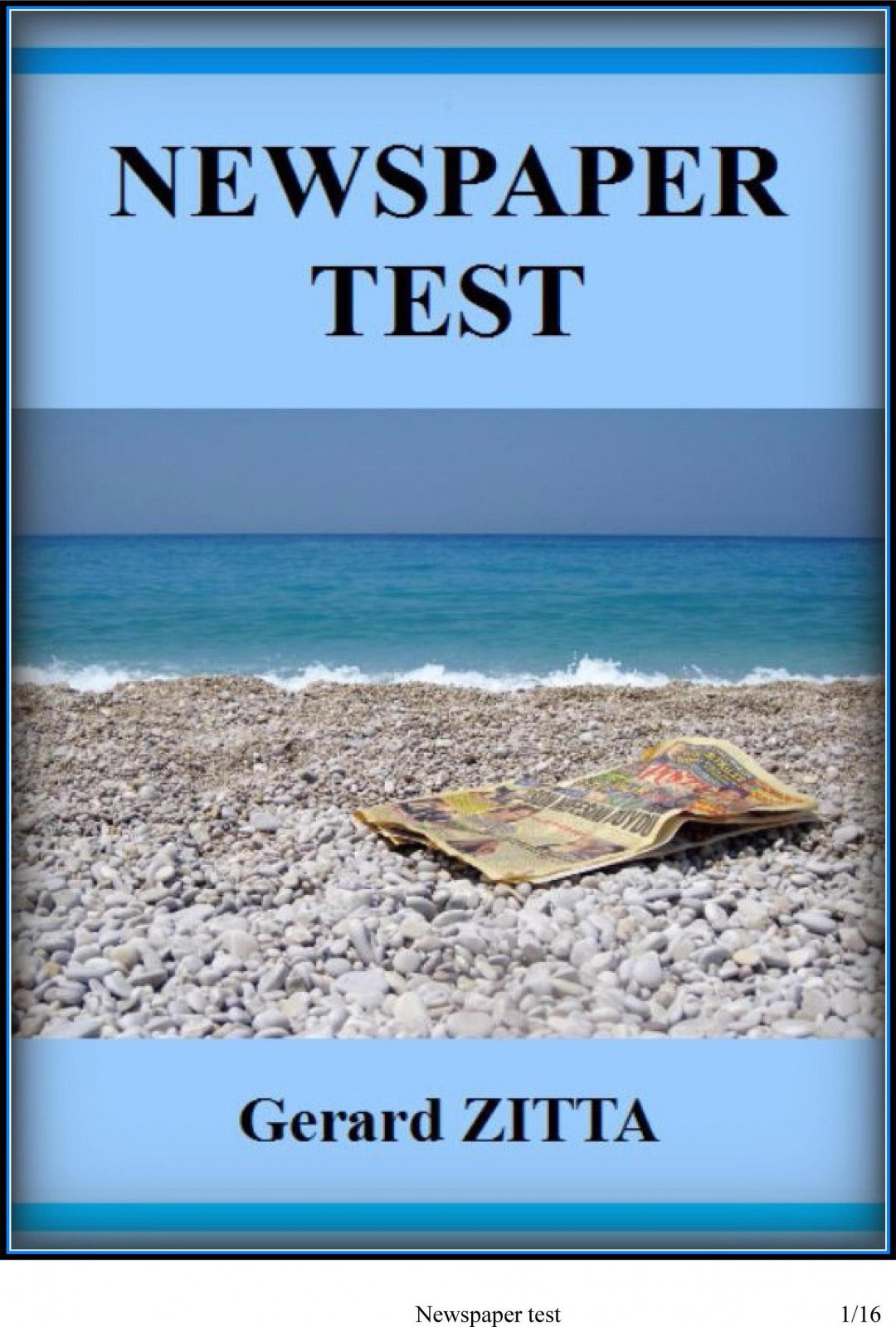 Newspaper Test by Gerard Zitta : Lybrary.com