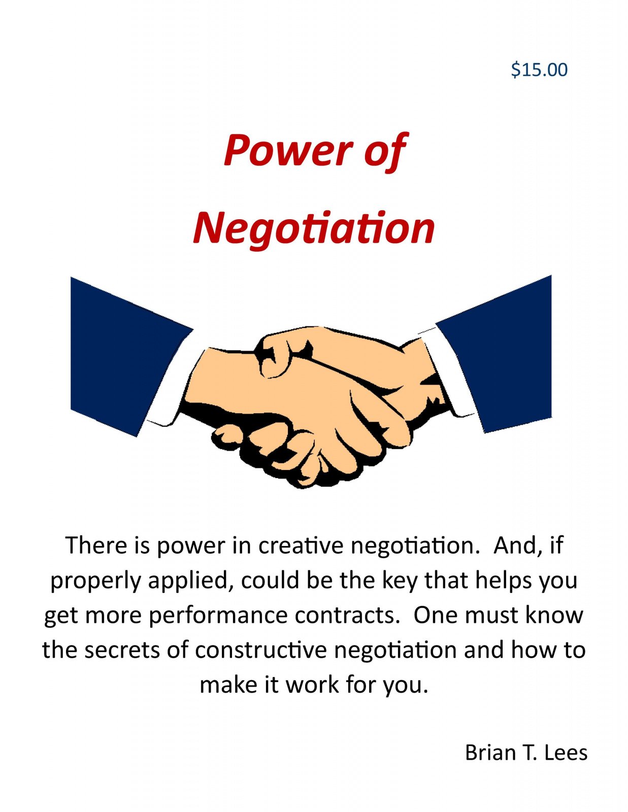 Power of Negotiation by Brian T. Lees : Lybrary.com