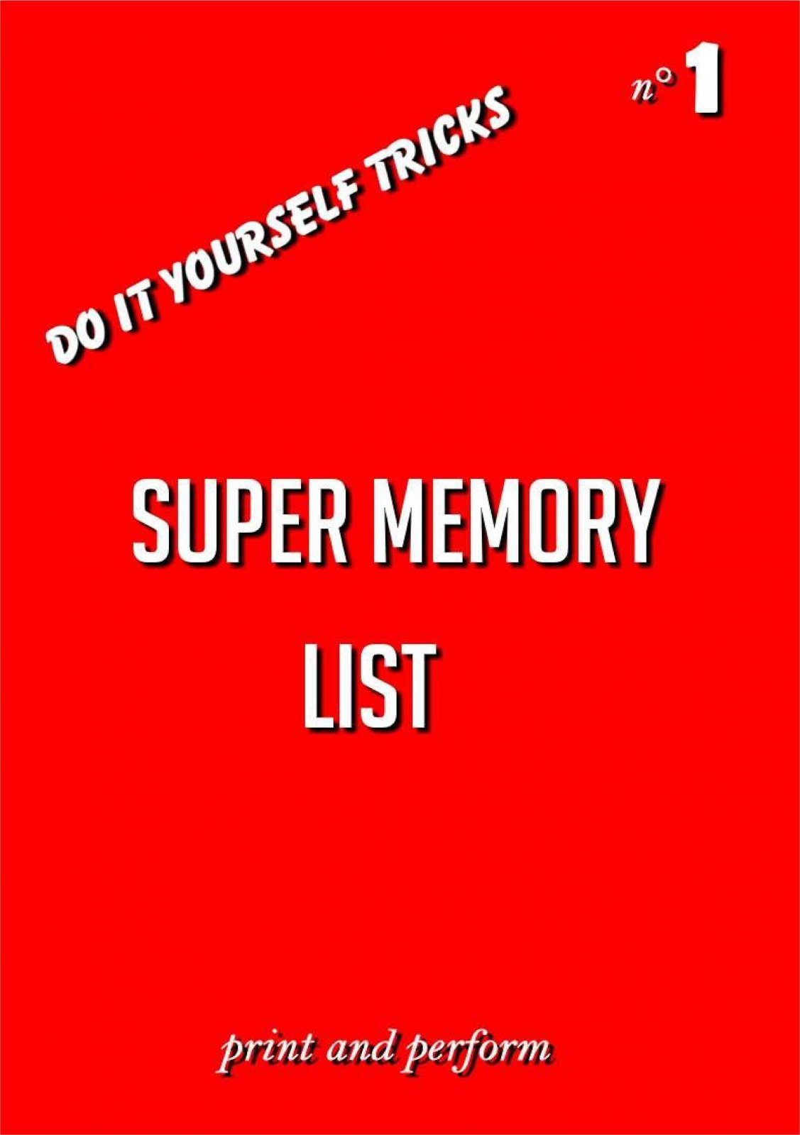 Super Memory List: print and perform 1 by George Marchese : Lybrary.com