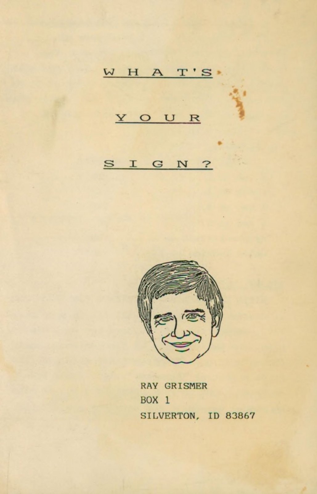 What's Your Sign? by Ray Grismer : Lybrary.com