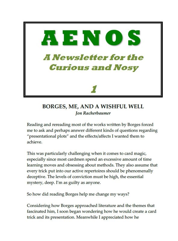 Aenos 1 & 2 by Jon Racherbaumer : Lybrary.com