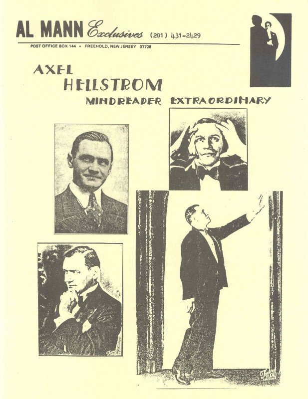 Axel Hellstrom Mindreader Extraordinary by Al Mann : Lybrary.com
