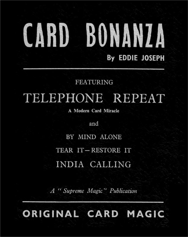 Card Bonanza by Eddie Joseph : Lybrary.com