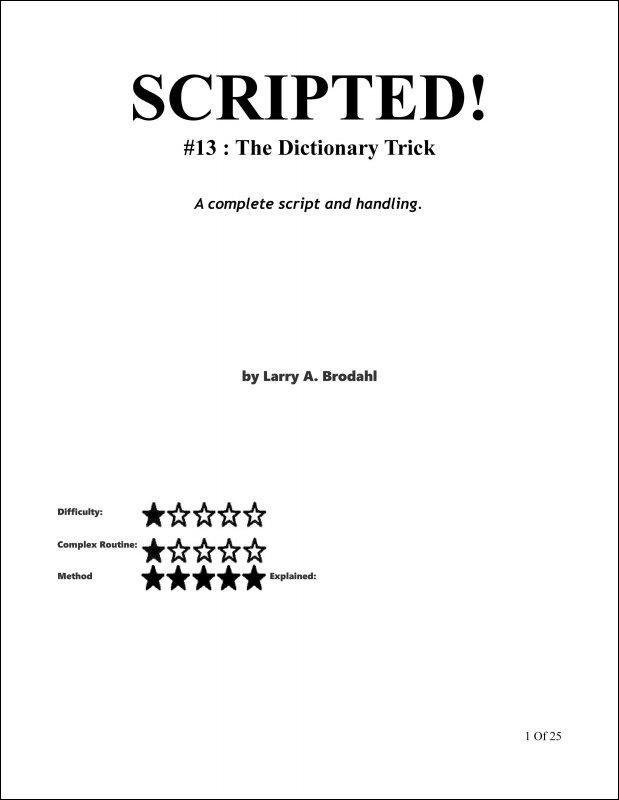 Scripted #13: The Dictionary Trick by Larry Brodahl : Lybrary.com
